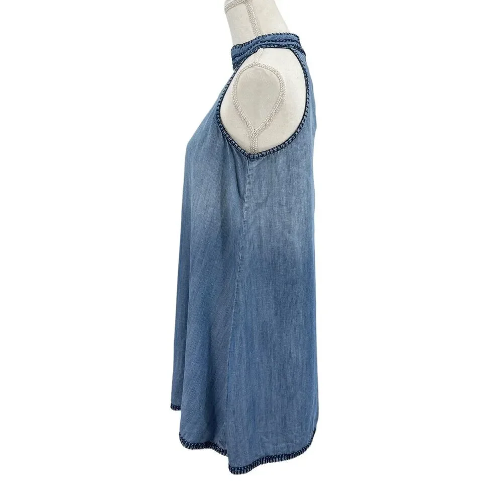 cloth & stone | Dresses | Cloth And Stone Chambray Denim Choker Dress ...
